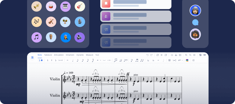 Online collaborative music notation software - Flat